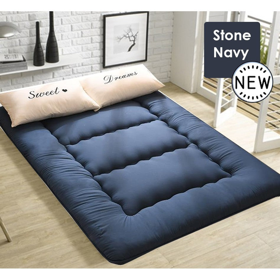 Japan Futon Ergonomic Tatami Mattress [Stone Navy] – Krafter